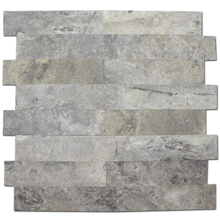 Cordelio 3x12 SILVER TRAVERTINE H/F & STRAIGHT | Wayfair